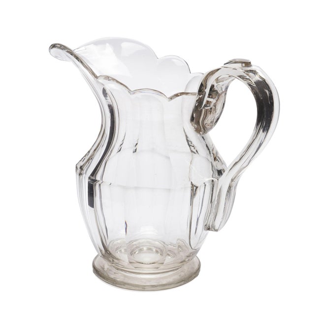 Anglo-Irish Blown & Cut Glass Pitcher, C. 1800 | Chairish