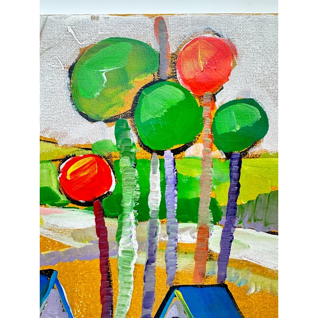 Daniel Nie Acrylic Painting Country House Signed | Chairish