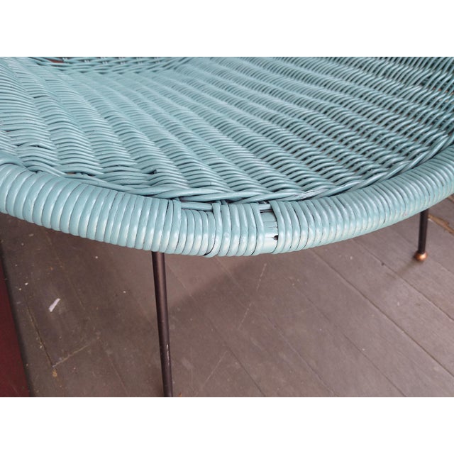 Vintage Mid Century Modern Round Hoop Rattan Scoop Chair | Chairish