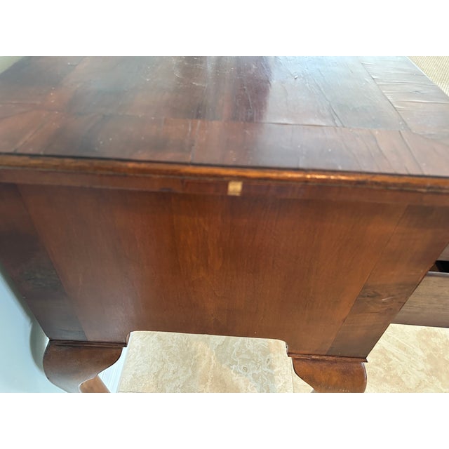 English Queen Anne Inlaid Lowboy Early 20th Century | Chairish