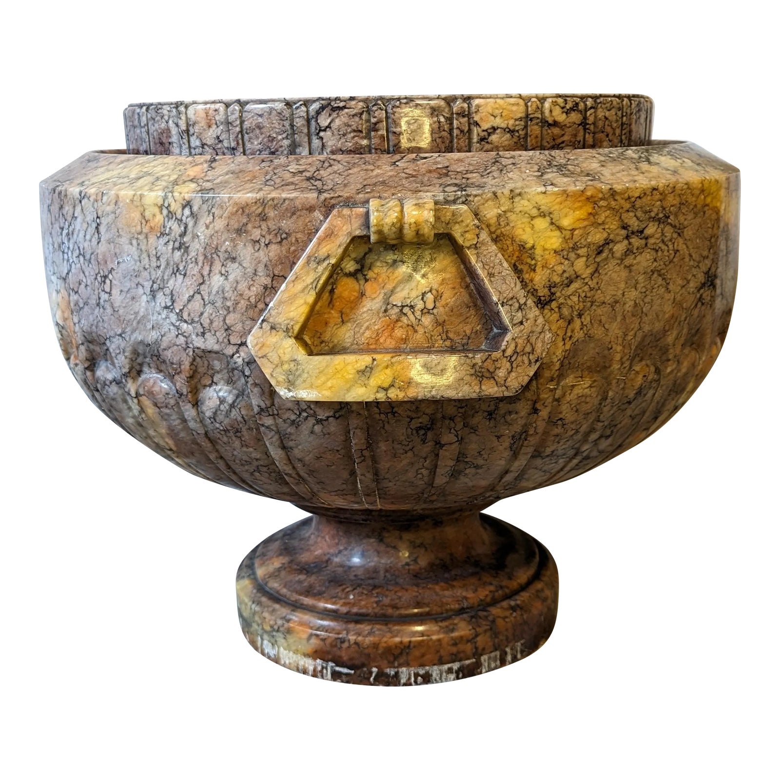 1920s Lavender Breche Marble Urn Uplight | Chairish