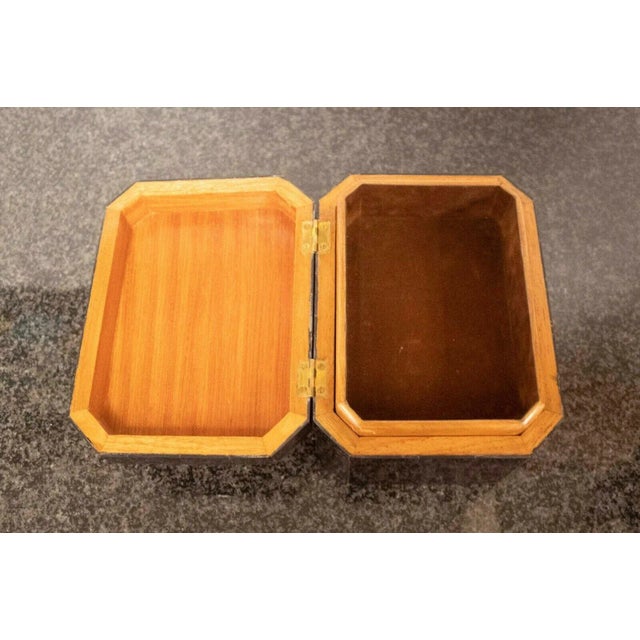 Mid Century Modern Maitland Smith Tessellated Stone Box with Brass ...