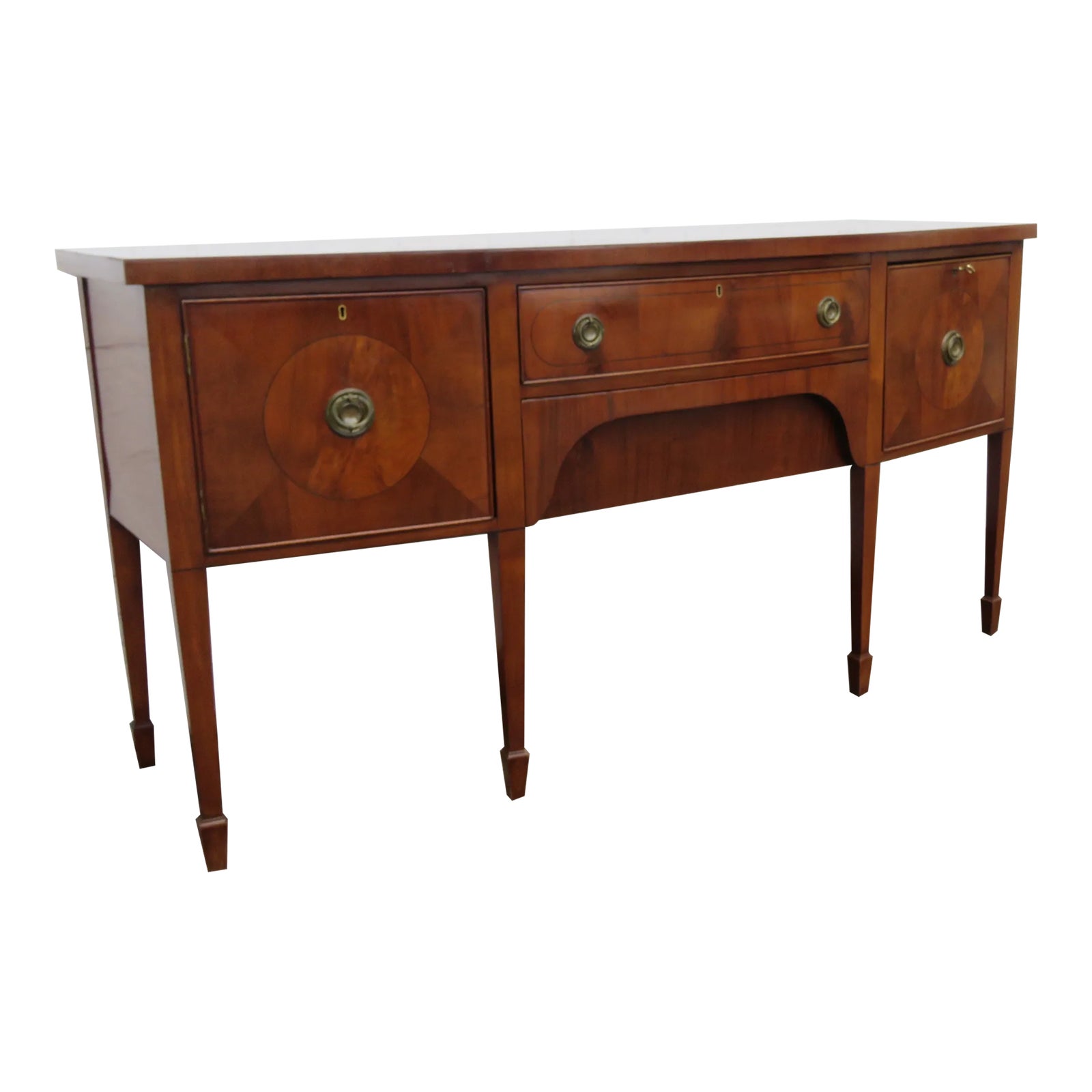 Hepplewhite Inlay Carved Long Sideboard Buffet Credenza Bathroom Vanity ...