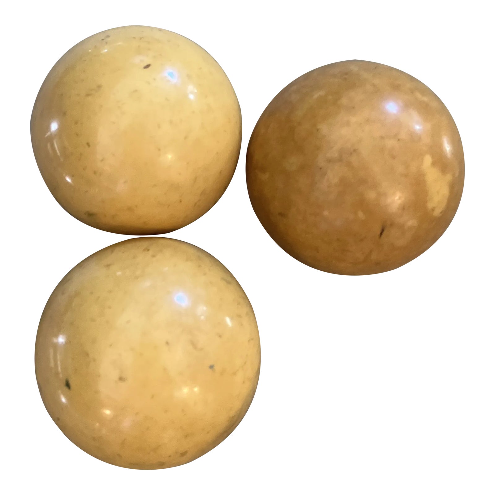 1930s Billiards Cue Balls - Set of 3 | Chairish