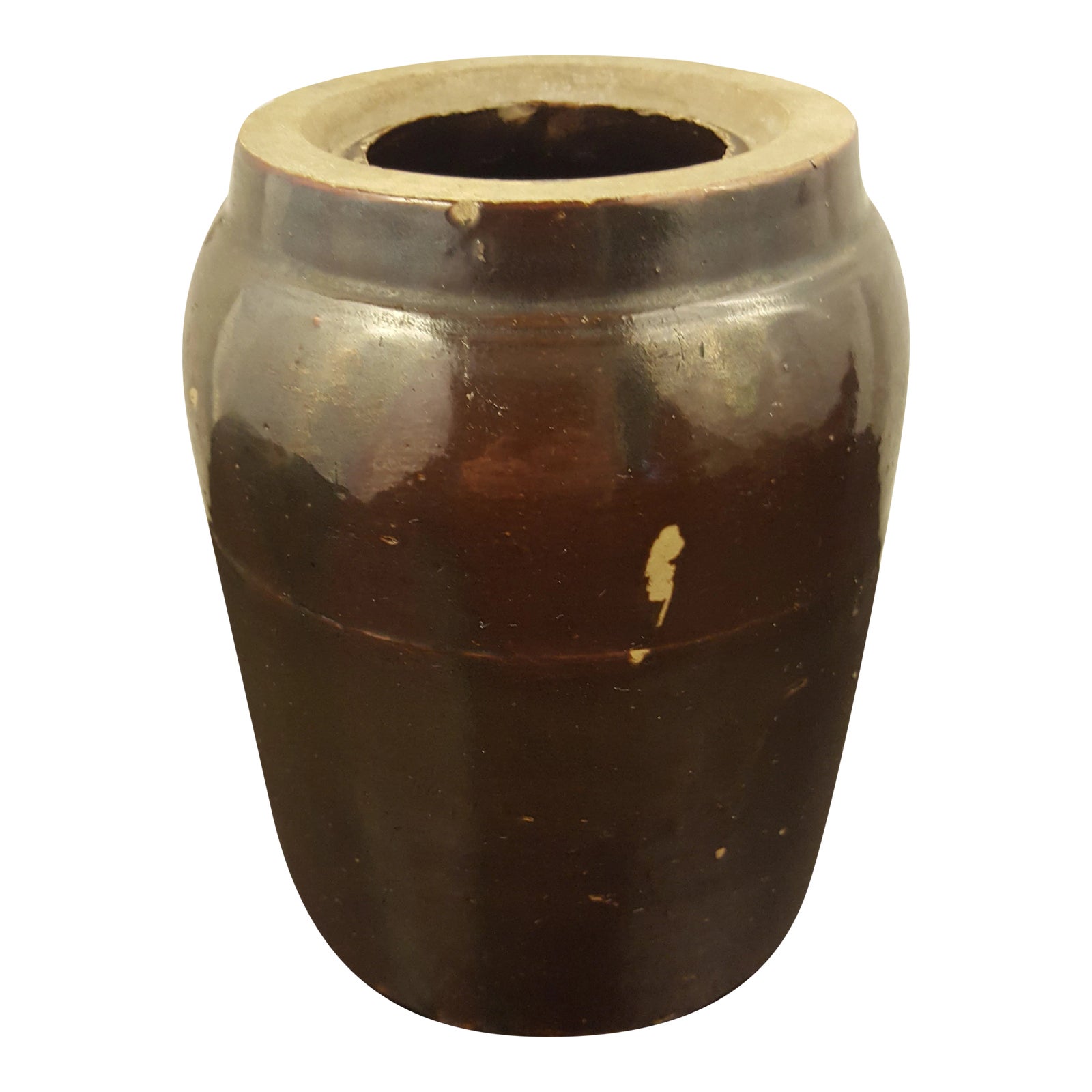 Early American Stoneware Crock | Chairish