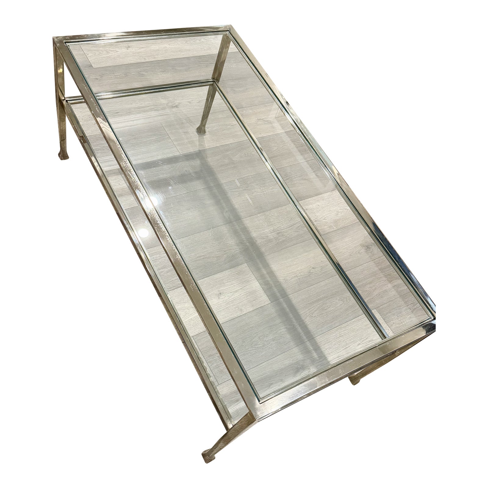 Pottery Barn Glass Coffee Table | Chairish