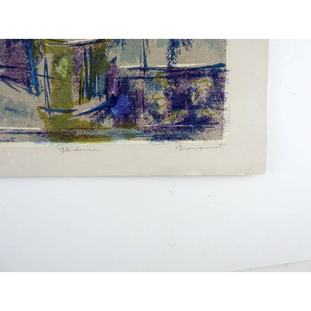 Modernist Floral Still Life Serigraph Print | Chairish