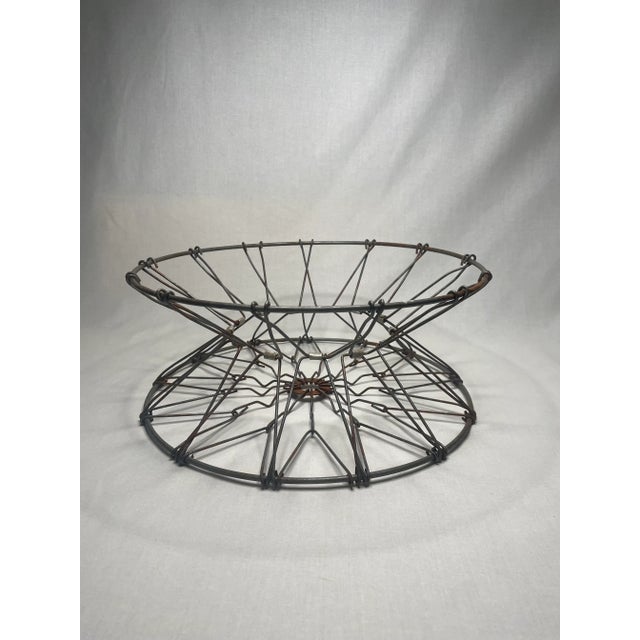 1950s Mid Century Modern Collapsible Metal Basket, Large | Chairish