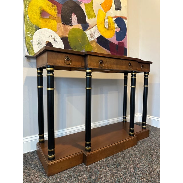 Late 20th Century Vintage Pair of Neoclassical Style Console Tables ...