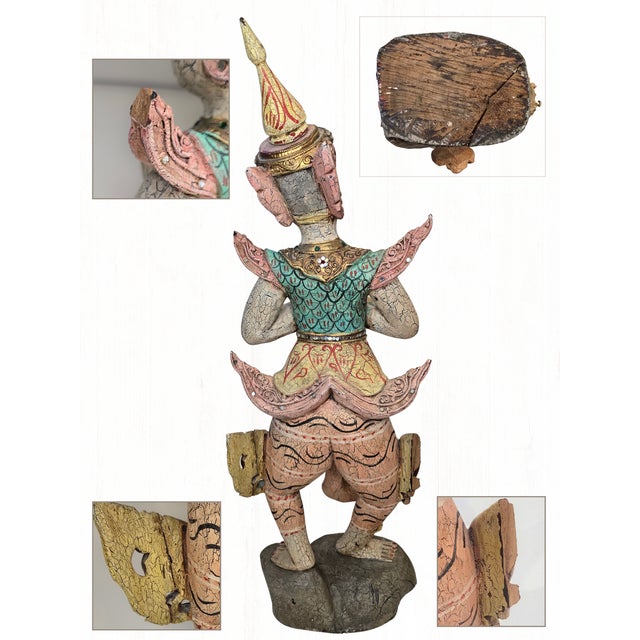 Extremely Rare Large Antique Thai Thepphanom Standing Celestial ...
