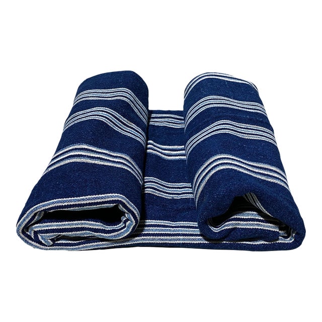 Vintage Indigo& White Cloth - Mossi Tribe Burkina Faso 63" by 43 ...