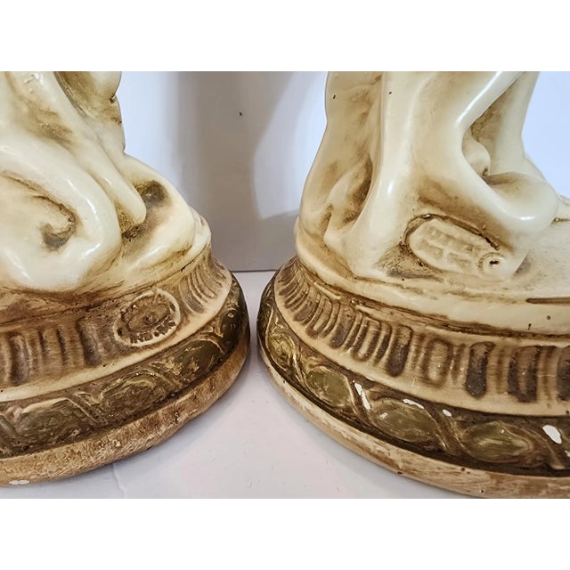 Pair of Vintage Greek Goddess Chalkware Statues by Marwal Ind. Inc ...