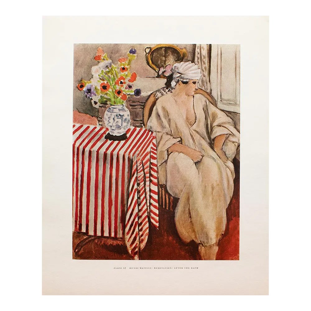 1950s After Henri Matisse "Meditation: After the Bath", First Edition Period Full-Color Print ...