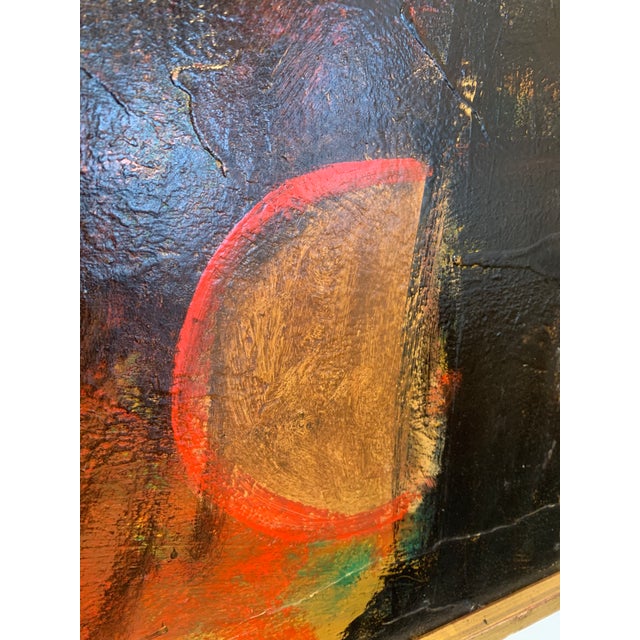 Abstract Expressionist Mid 20th Century Oil Painting on Board | Chairish