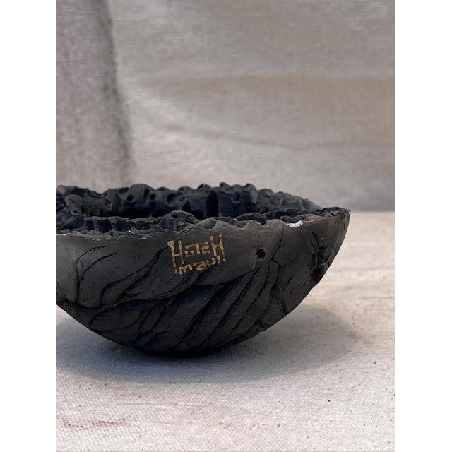 Vintage Volcanic Crater Raku Lava Bowl by Hutch Ceramics Maui | Chairish