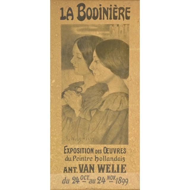 1899 Antoon Van Welie Exhibition Poster La Bodiniere Printed by ...