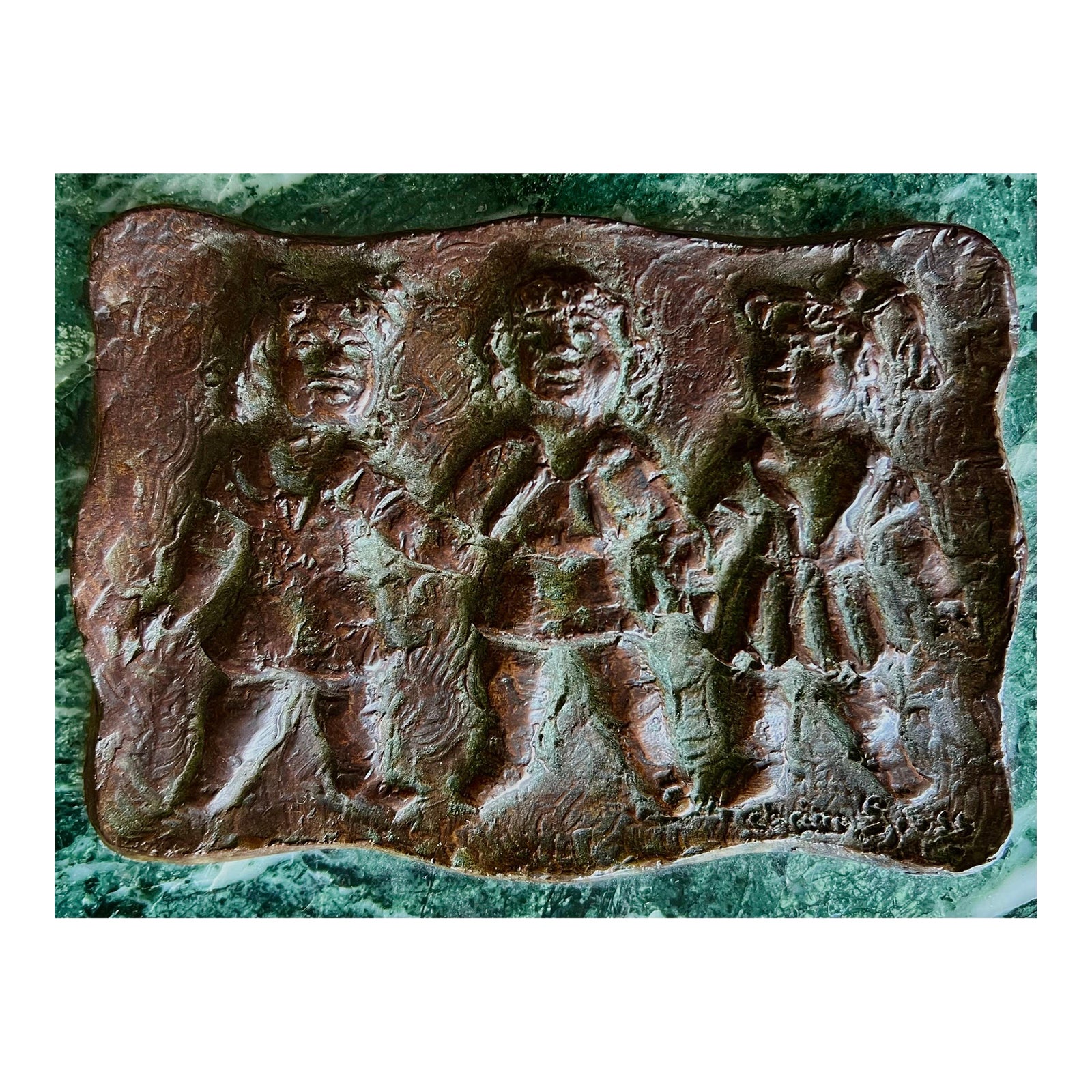 Chaim Gross, Three Girls Bronze Relief Sculpture Plaque Chaim Gross ...