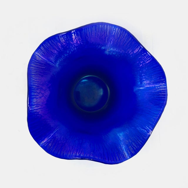 Mid 20th Century Cobalt Blue Stretch Glass Vase Chairish