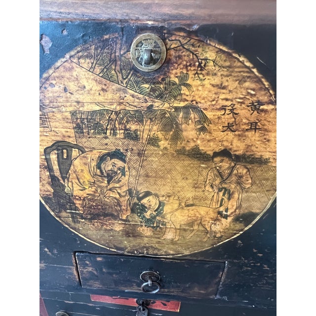 Antique 3 Chinese Boxes in Lacquered Wood With Design | Chairish