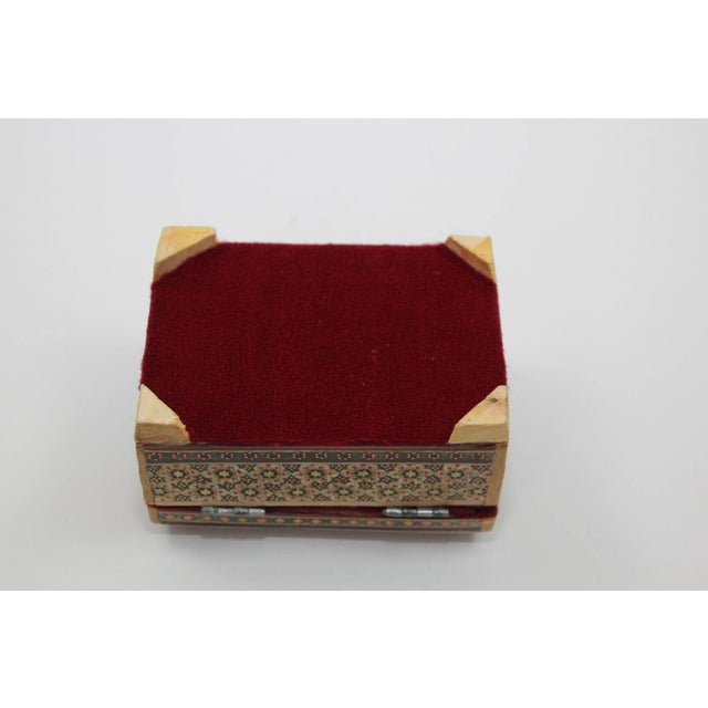 Middle Eastern Persian Khatam Trinket Box With Miniature Art Painting ...