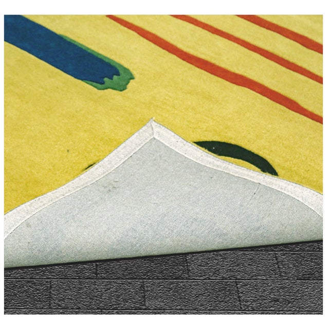 Abstract Handmade Hand Tufted Rug | Chairish