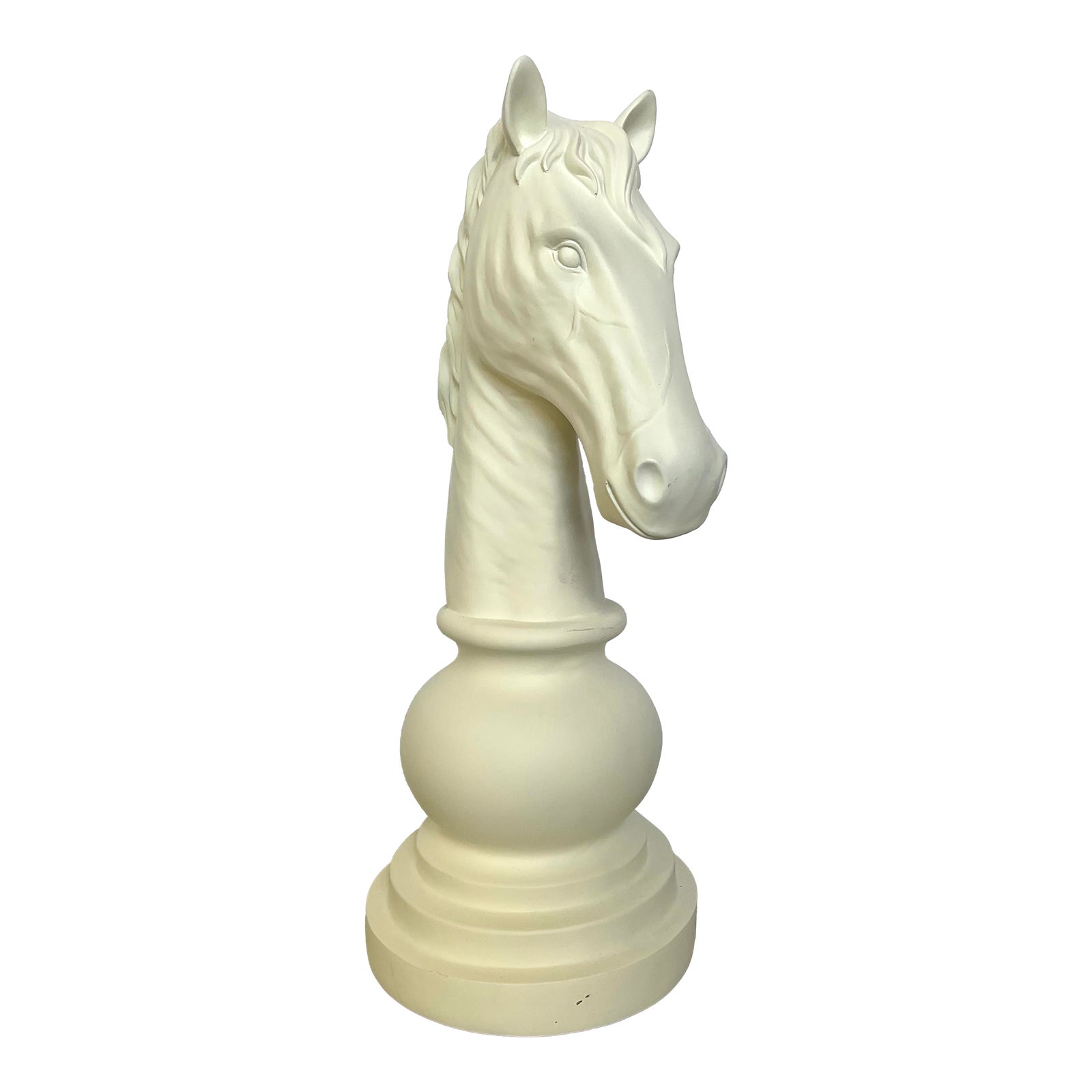 Modern Large White Rook Chess Piece Sculpture | Chairish