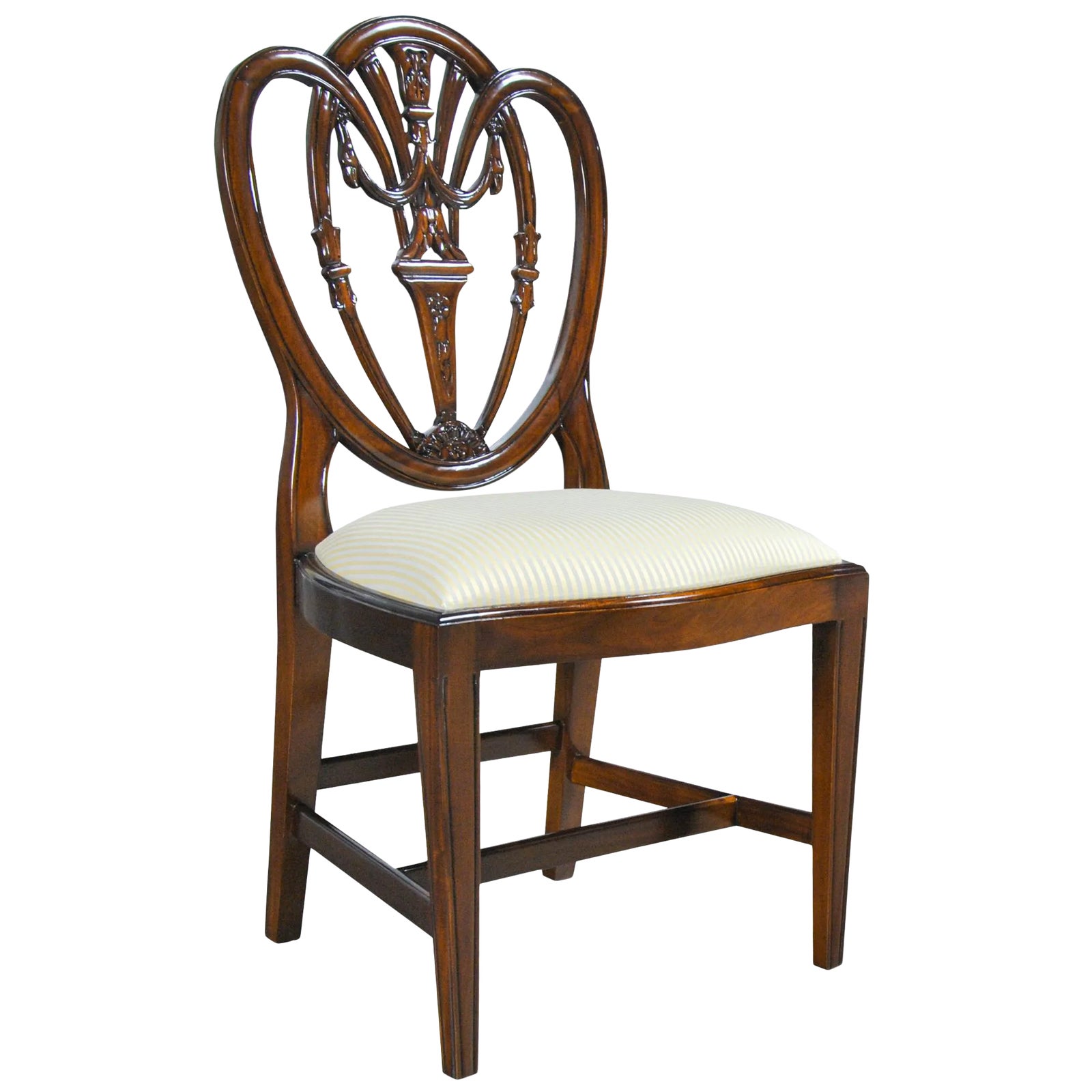 Carved Shield Back Side Chair | Chairish
