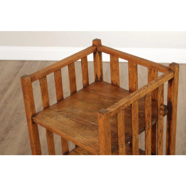 Antique Mission Style Oak Three-Tier Etagere or Bookcase | Chairish