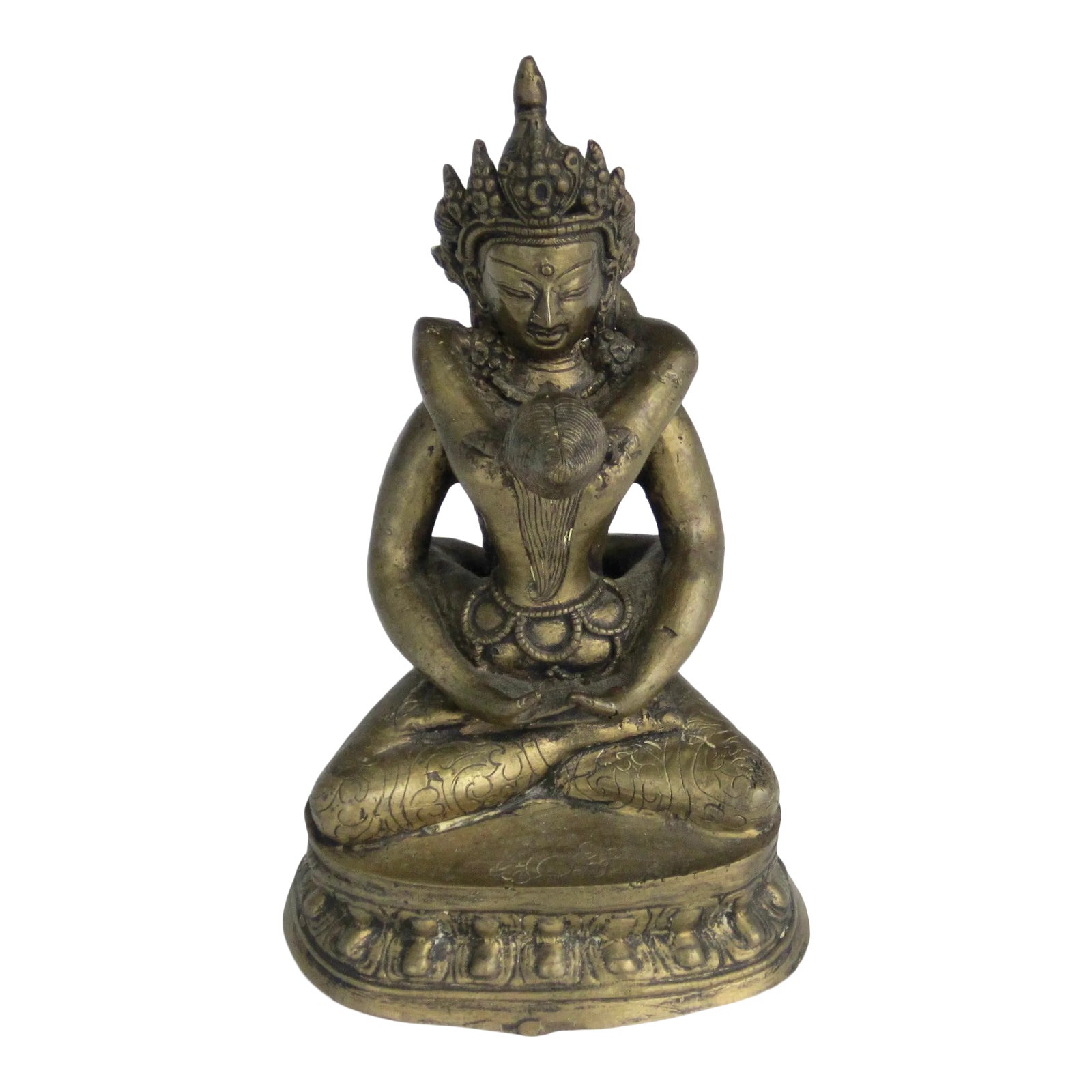 Bronze Tibetan Yab-Yum Statue | Chairish