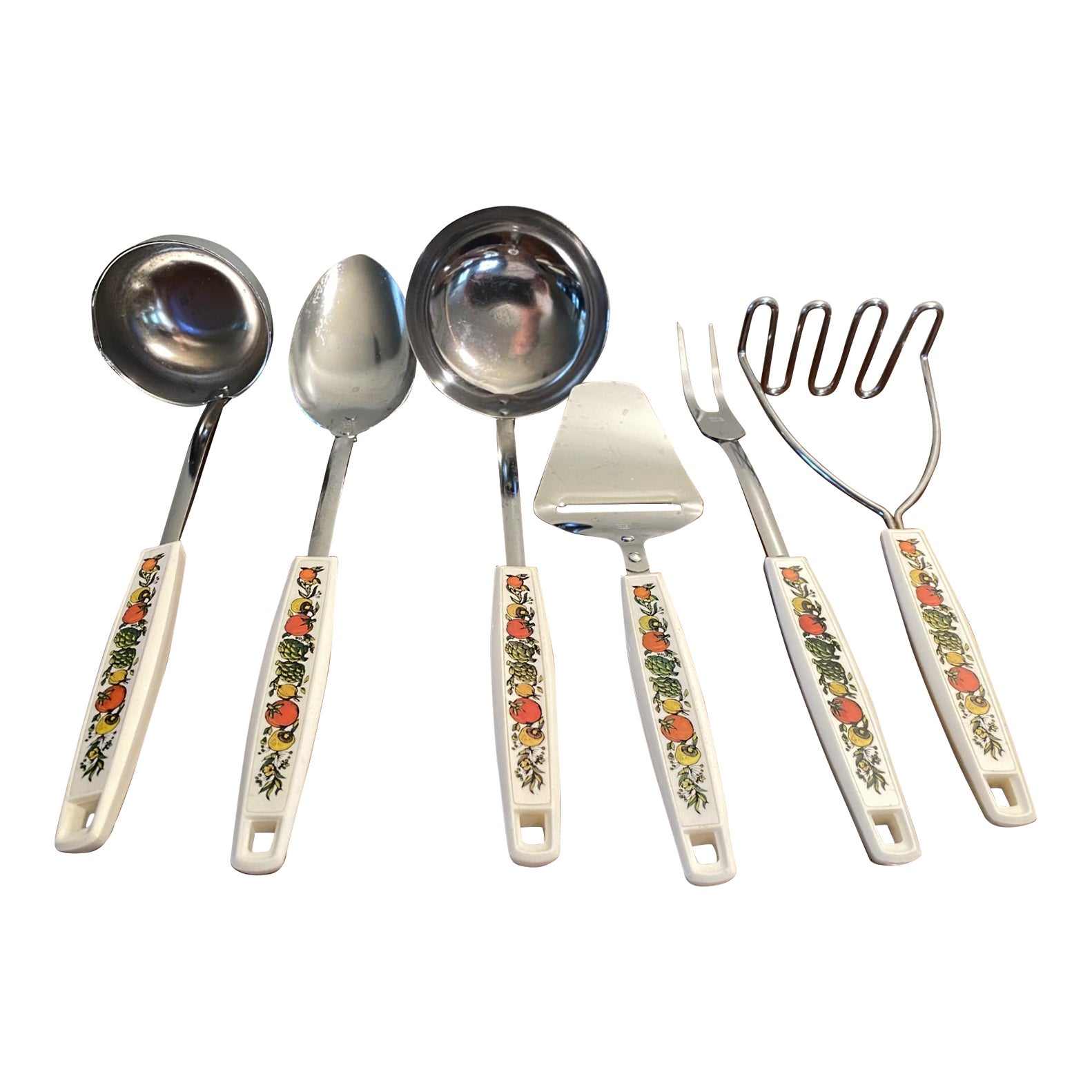Vintage Ecko Spice of Life Kitchen Serving Utensil Set- 6 Pieces | Chairish