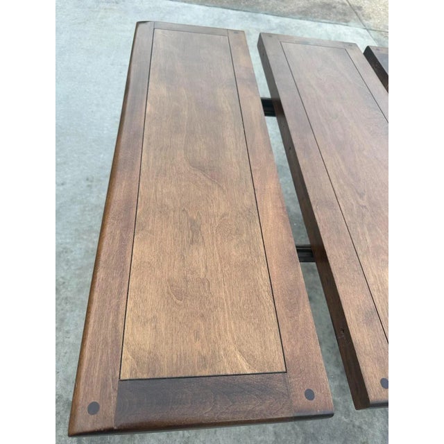 Temple Stuart Rockingham Collection Solid Walnut Sawbuck Trestle Dining ...