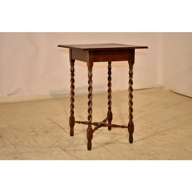 Circa 1900 English Oak Side Table | Chairish