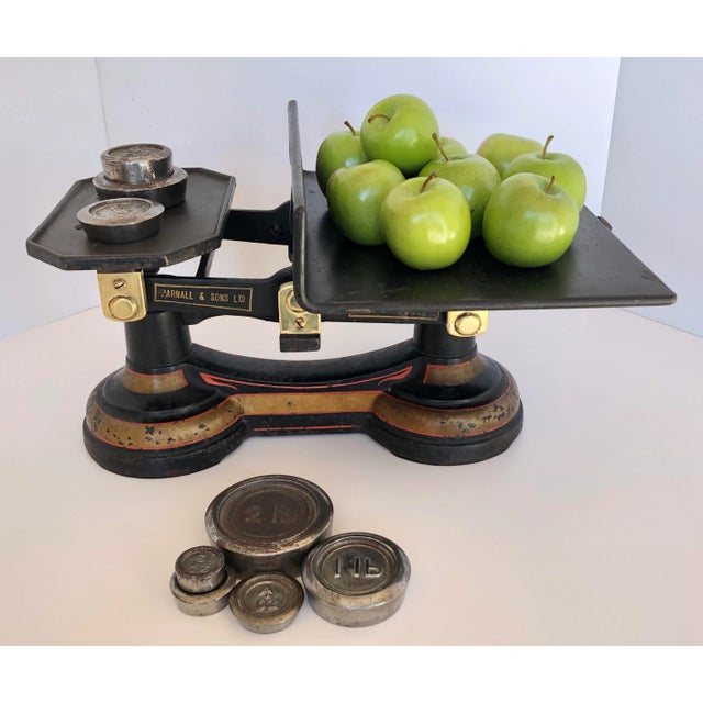 19th Century British Balance Scale With Removable Tray and Weights ...