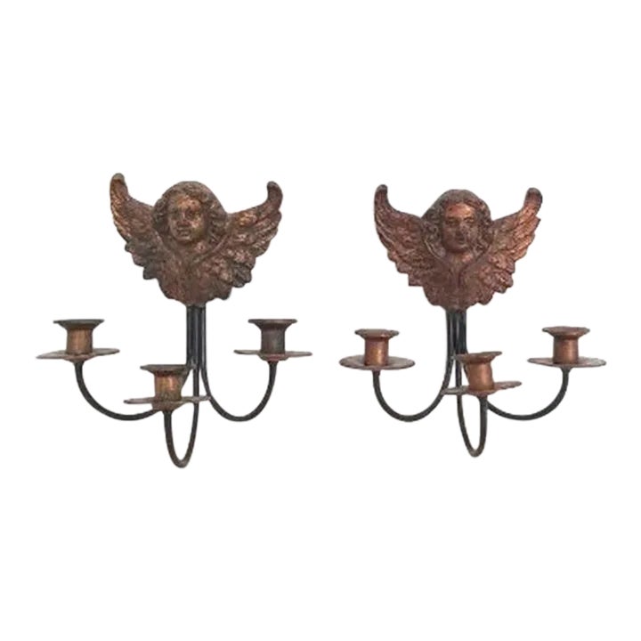 French Country Style Wall Sconces - a Pair | Chairish