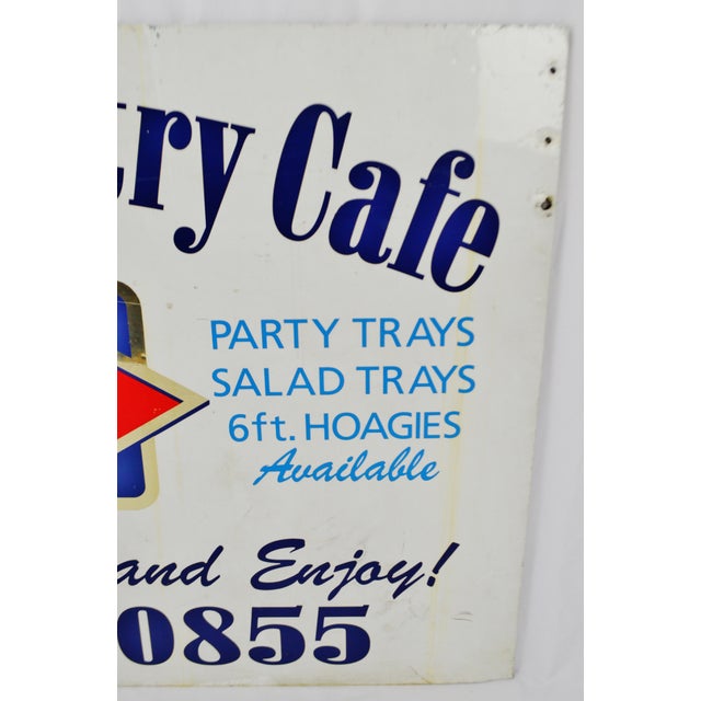 Vintage Dietz & Watson Double Sided Metal Country Cafe Sign | Chairish