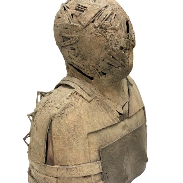 1993 Bronze Shield Bust Sculpture "Yelmo No.5" by Jim Amaral - Signed ...