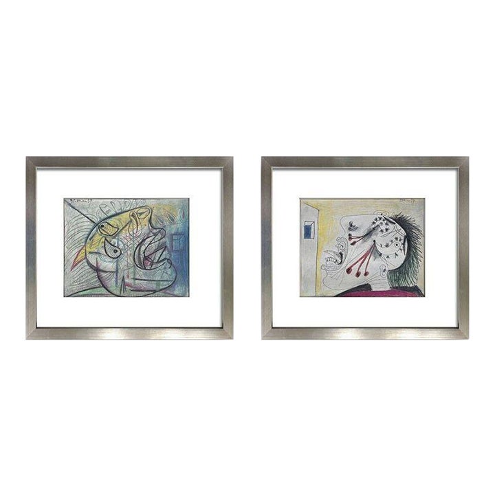 Pablo Picasso Prepatory Guernica Lithograph (2 Pc Set) "Mai. 37" W ...