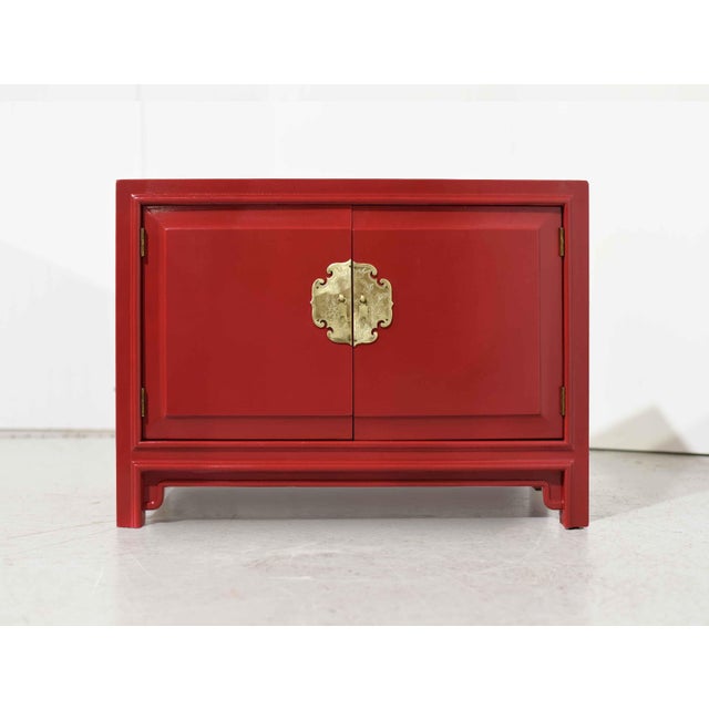 Mid Century Chinoiserie Table Nightstand by Red Lion Table Company in ...