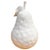 Large Scale White Glazed Ceramic Pear Decorative Object | Chairish