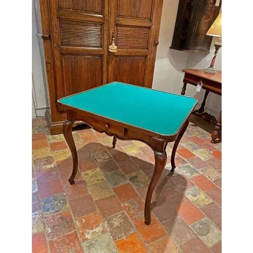 18th French Louis XV Walnut Game Table | Chairish