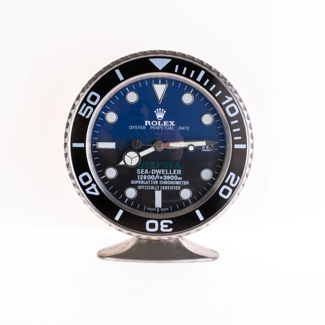 Oyster Perpetual Deepsea Submariner Desk Clock from Rolex | Chairish