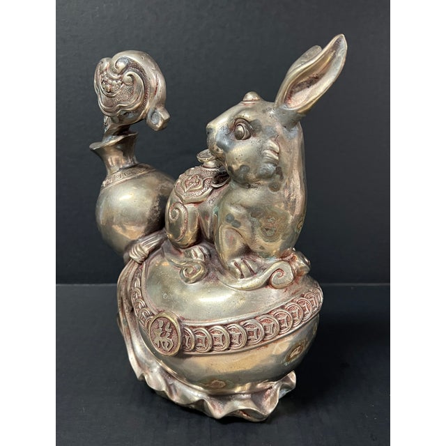 Late 20th Century Chinese Art Silver Gilt Bronze Metal Lucky Charm ...