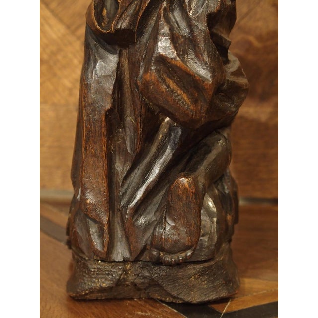 Small 18th Century Carved Oak Statues From France - a Pair | Chairish