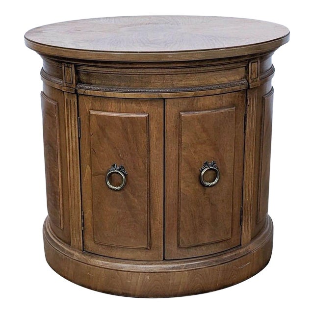 1990s Vintage Drum Side Table | Chairish