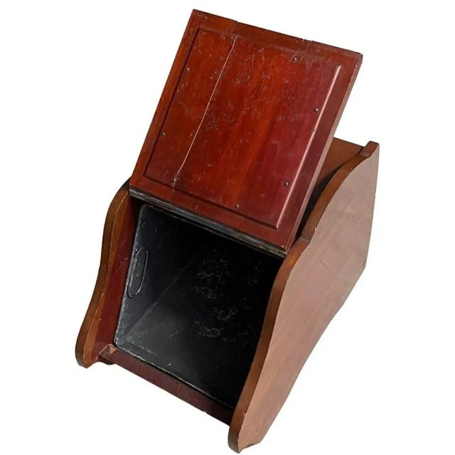 Antique Late 19th Century Mahogany & Brass Coal Scuttle Kindling Box ...