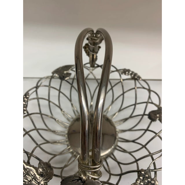 Vintage Godinger Silverplate Bread or Fruit Basket With Handle | Chairish