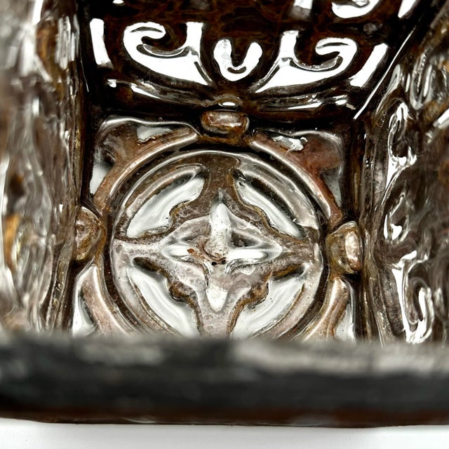 Late 19th Century Antique Iron Box With Caged Bubble Glass | Chairish