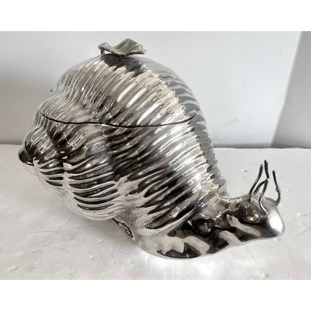 Italian Silver Plated Snail Ice Bucket by Teghini, Firenze, 1970s ...