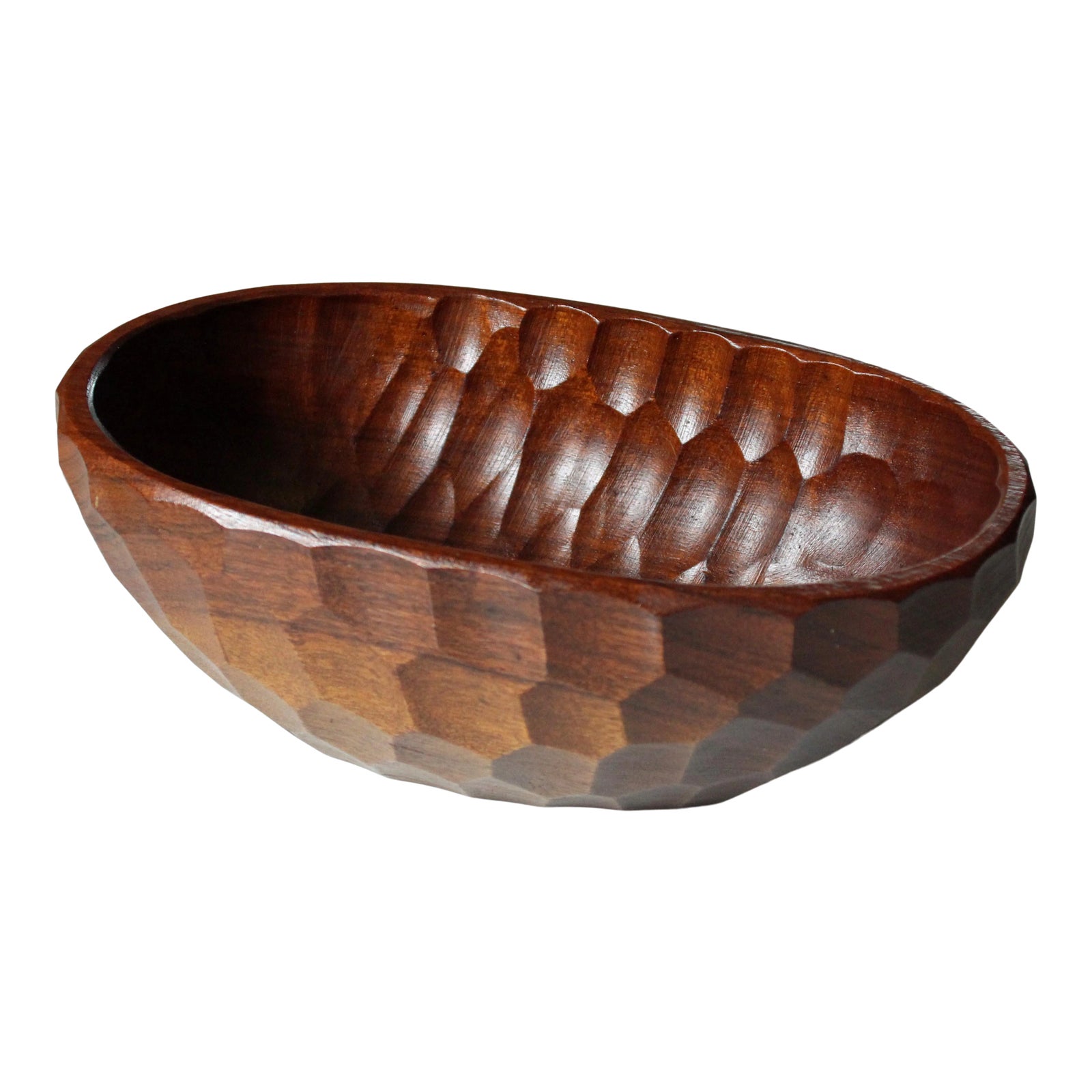 1970s Vintage - Handmade Teak Serving Bowl, Fruit Bowl, Skandi Style ...