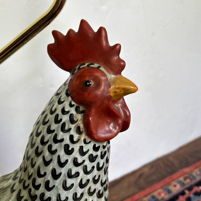 1980s Ceramic Rooster Lamp | Chairish